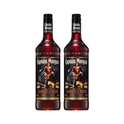 双瓶装！摩根船长黑朗姆酒700ml