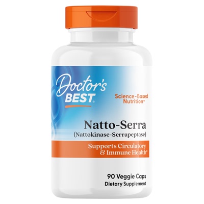 Doctor's Best纳豆激酶舍雷肽酶复合素食胶囊40000+2000CFU美国