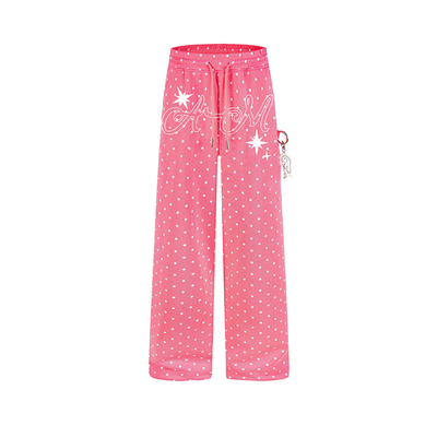 DARKAGE原创满印波点挂件休闲裤