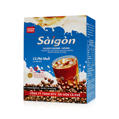 西贡海盐牛奶咸奶油味速溶咖啡拿铁越南进口咖啡三合一官方旗舰店