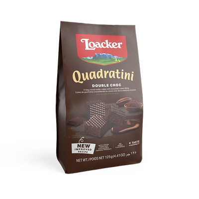 119任选6件】Loacker莱家进口威化饼干小零食黑巧克力味125g