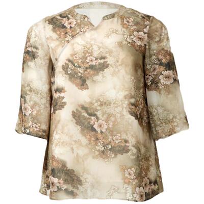 美丽客栈宽松复古水墨国风衬衫