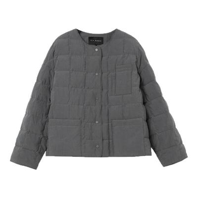 糖皮出品  方格绗缝 冬季保暖实用百搭短款羽绒服