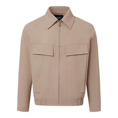 【化纤面料】利郎青年商务商场同款夹克男2026春季翻领休闲外套男