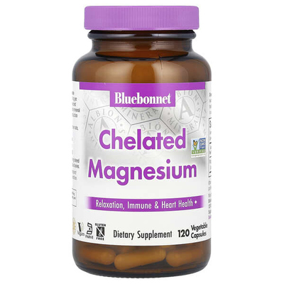 Bluebonnet Nutrition,螯合镁，120 粒素食胶囊（每粒胶囊 100 毫