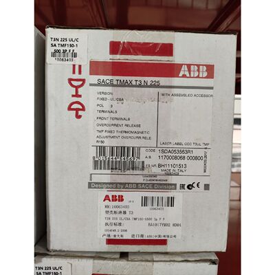 ABB T3N 225 ULCSA TMF150-150 塑壳断路器 电路保护 配电系统