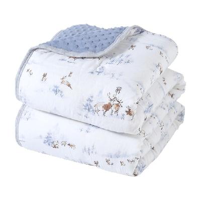 cutelife秋冬盖被安抚豆豆绒