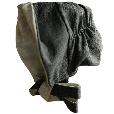 棉麻肌理春夏防晒波奈特飘带盆帽