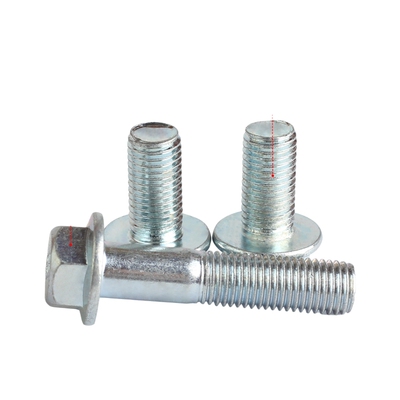 蓝白锌六角法兰面螺丝