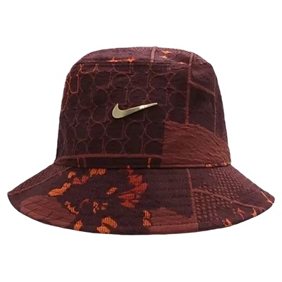 Nike耐克男女印花渔夫帽酒红色