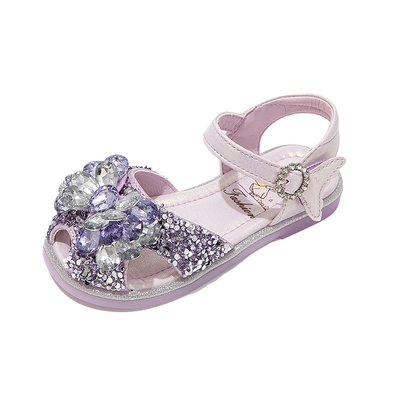 女童超火水晶公主鞋blingbling