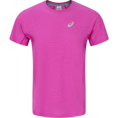 亚瑟士男子高透气网球短袖T恤