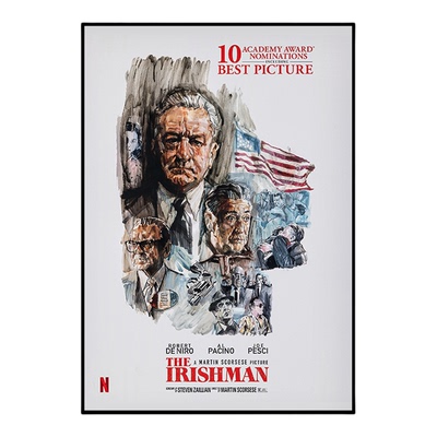 书房个性电影海报装饰画爱尔兰人