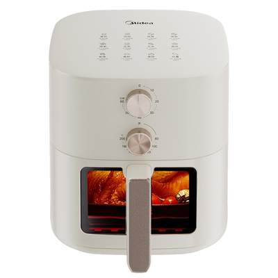 美的空气炸锅2026新款免翻面可视家用6L电炸锅烤箱二合一体大容量