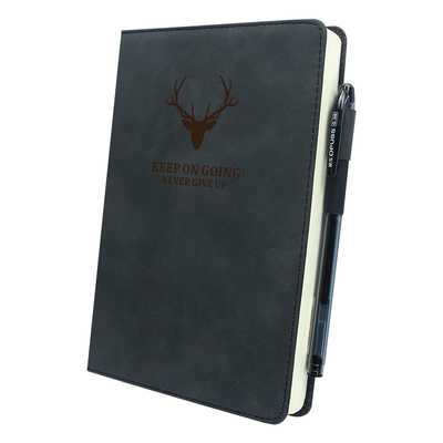 超厚皮面笔记本子软皮a5记事本