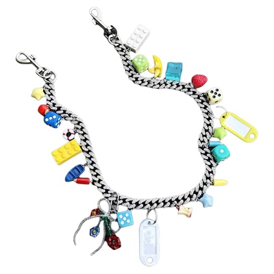 DFDG手作鹿晗同款多巴胺元素裤链