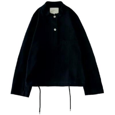 【明星同款】STUDIO NICHOLSON女士BAYE套头工装风棉衬衣抽绳衬衫