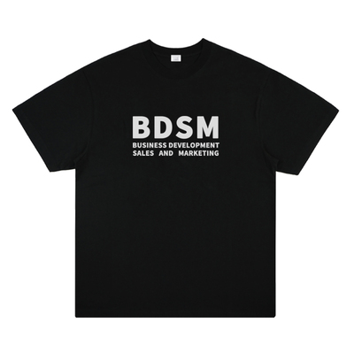 美式恶搞BDSM英文纯棉短袖夏季宽松男女创意小众简趣味印花t恤潮