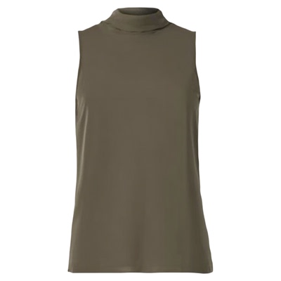 Solid color high collar sleeveless dress  纯色高领无袖连衣裙