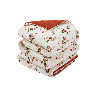 cutelife暖感暖绒被加厚防寒