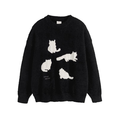 数码印花图案软糯面料亲肤毛线衣