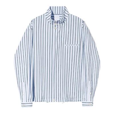 MANUFACTURE 肌理感立领抽绳衬衫外套