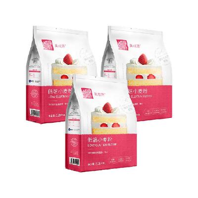 美玫牌低筋小麦面粉2.25kg×3袋