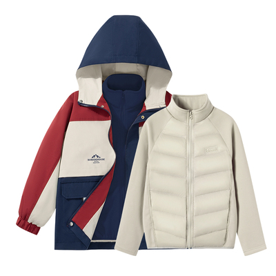 巴布豆三合一防风防水运动夹克