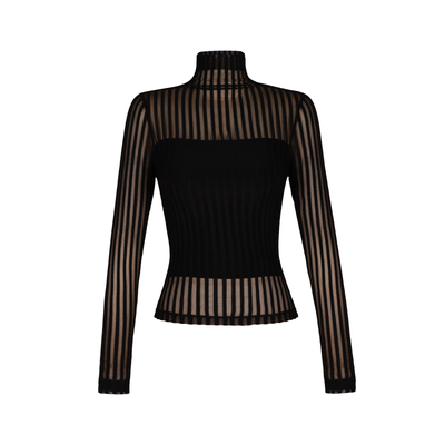 XULU原创蕾丝条纹性感透视打底上衣百搭复古防滑打底抹胸两件套装