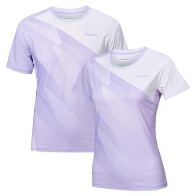 Kawasaki川崎夏季羽毛球服运动T恤速干透气男女冰淇淋短袖B2972