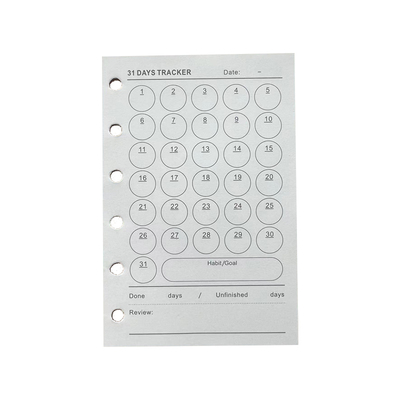 手帐本活页替芯活页纸a7内页方格空白三折日周月计划日程规划本子