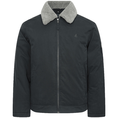 滨波羊毛皮领短款羽绒服