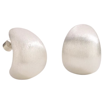 原创设计拱门拉丝S925银针耳钉女