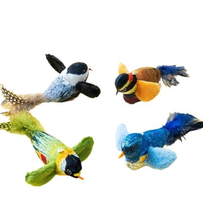 猫玩具仿真小鸟发声自嗨解闷神器