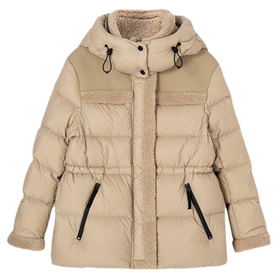 【滑雪系列】HPLY荷比俪2025冬新款毛绒立领可拆卸连帽鹅绒羽绒服