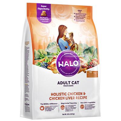 halo自然光环鲜肉猫粮成猫鸡10磅