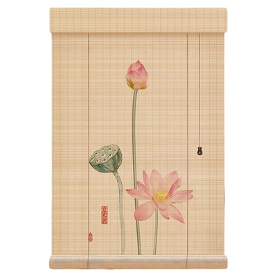 免打孔户外竹帘卷帘遮光窗帘