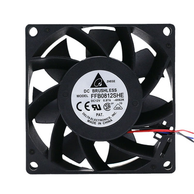 台达DELTA 8038双滚珠3线UPS风扇 12V 0.87A FFB0812SHE-ROO冲冠