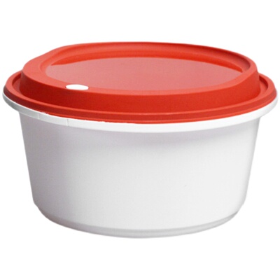 圆形打包盒密封防漏安全锁扣餐盒