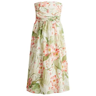 HM女装连衣裙无袖冬季背面系带抹胸连身裙1282610