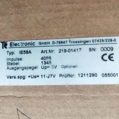 议价现货 TR编码器IE58A 219-01417 D-78647 全新原装 德国进口