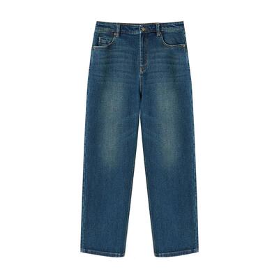 金和百瑞复古蓝牛仔裤气质百搭