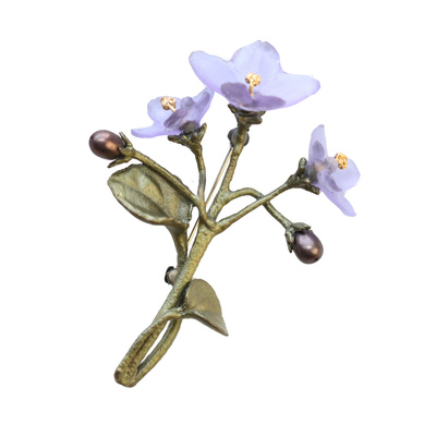 小众非洲紫罗兰高档复古配饰胸花