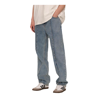 CLIMAXVISION中线拼缝牛仔裤