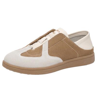 千百度一脚蹬休闲复古男士德训鞋