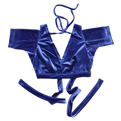 7yearsoldlilgirl丝绒V领上衣