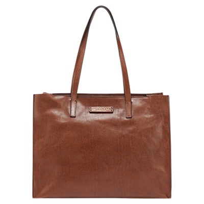 The Bridge//桥牌MIRRA系列手工【植鞣工艺】牛皮女士拉链托特包