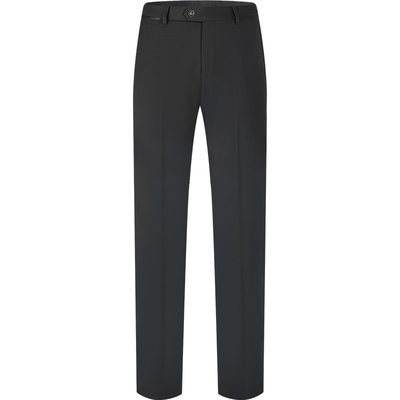 乔治白秋冬男士厚款商务西裤职业下装黑色斜纹中腰直筒微弹长裤子