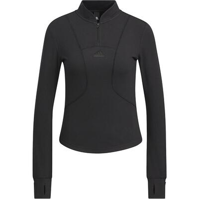 阿迪达斯女子运动立领长袖T恤