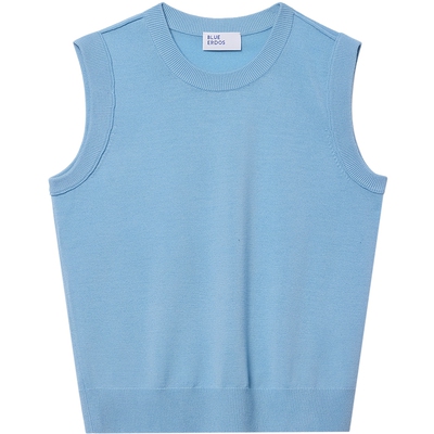 BLUE ERDOS 春季新品时尚简约圆领百搭纯色无袖背心B256D2003